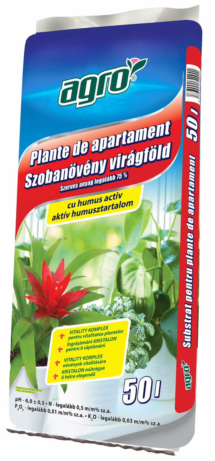 Substrat pentru plante de apartament 20L Agro CS - GLIA Acasă și la Câmp
