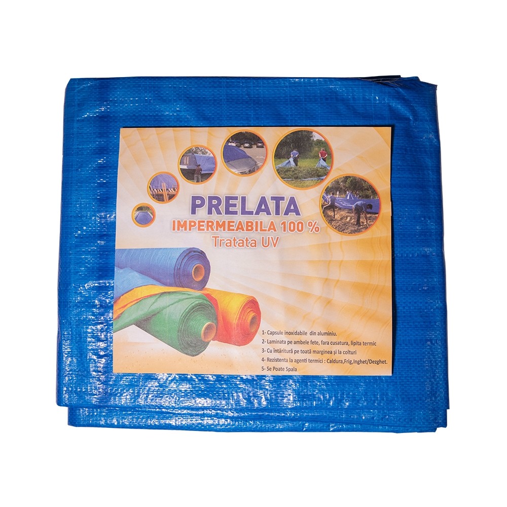 Prelata impermeabila UV 4m X 6m, 160g/mp, culoare gri - GLIA Acasă și ...